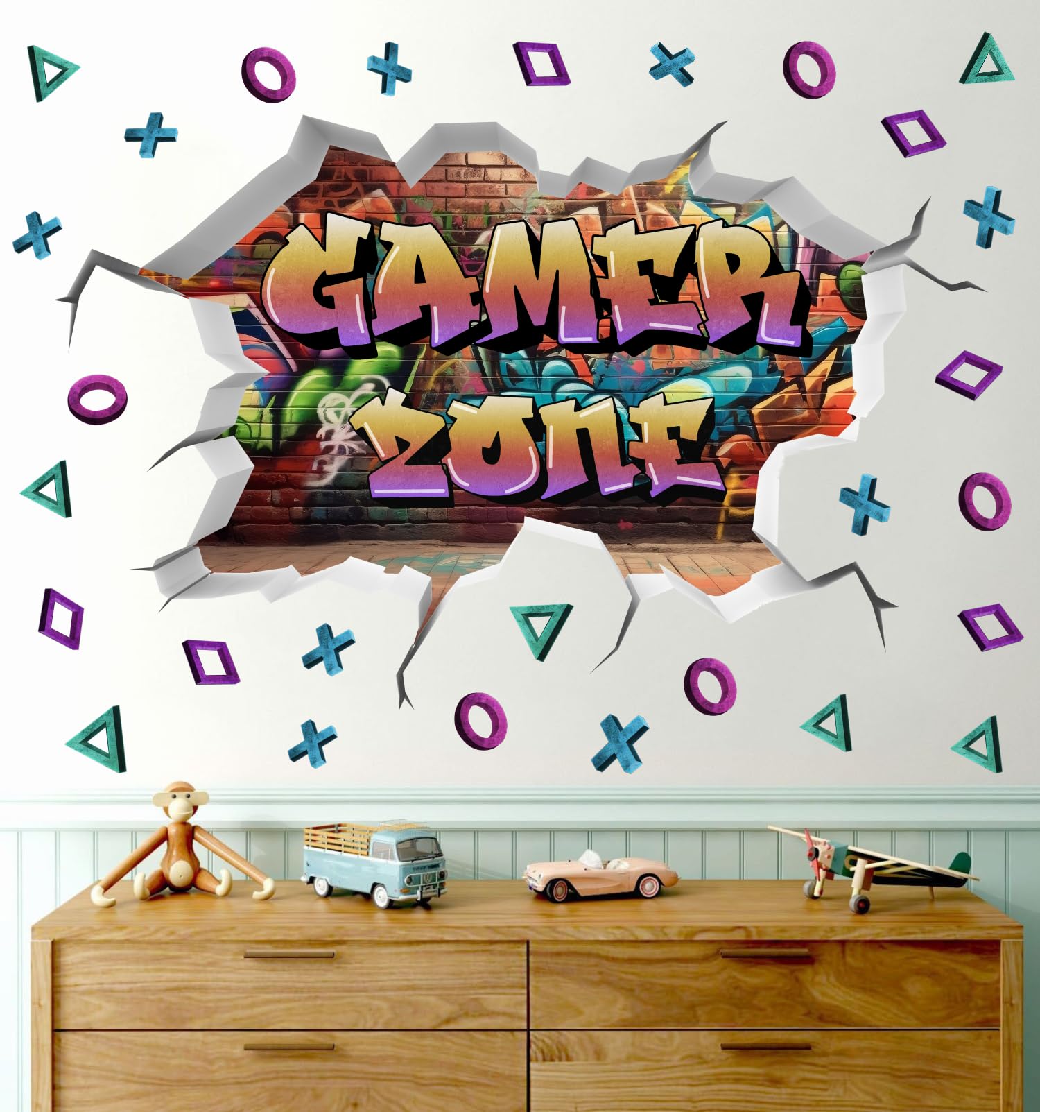 Amazon.com: XUOIAYNB Large 3D Game Wall Stickers (34.5”x 20.8 ...