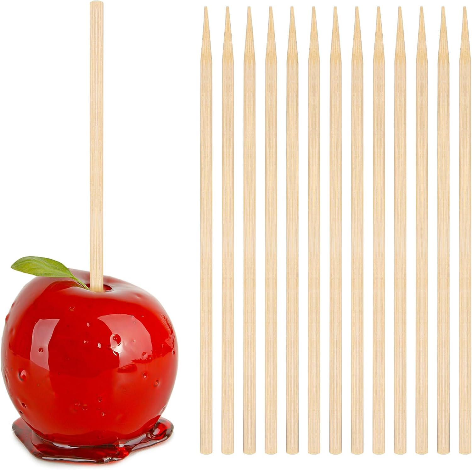 Amazon.com: HAKSEN 350PCS Bamboo Sticks for Candy Apple, Candy Apple ...