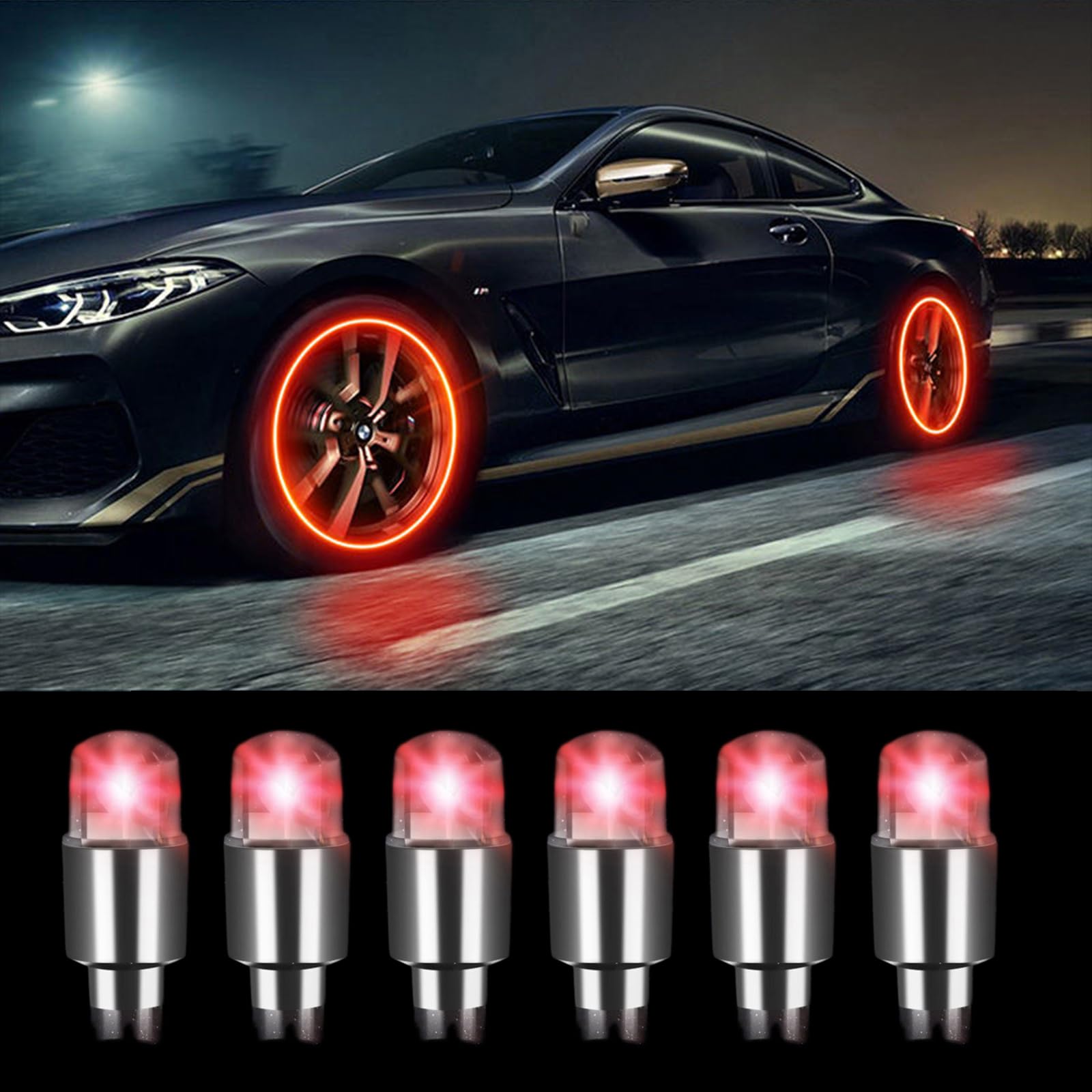 Led Tire Valve Stem Lights LNGOOR 4x RGB LED Tire Tyre Air Valve Stem