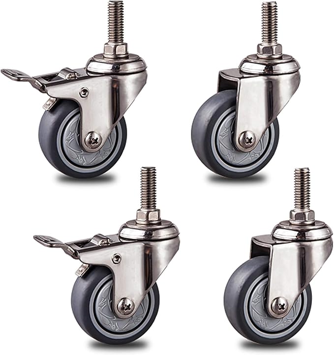 Ruote per Carrello,Universale Ruote per mobili,Ruota Girevole con Perno ...