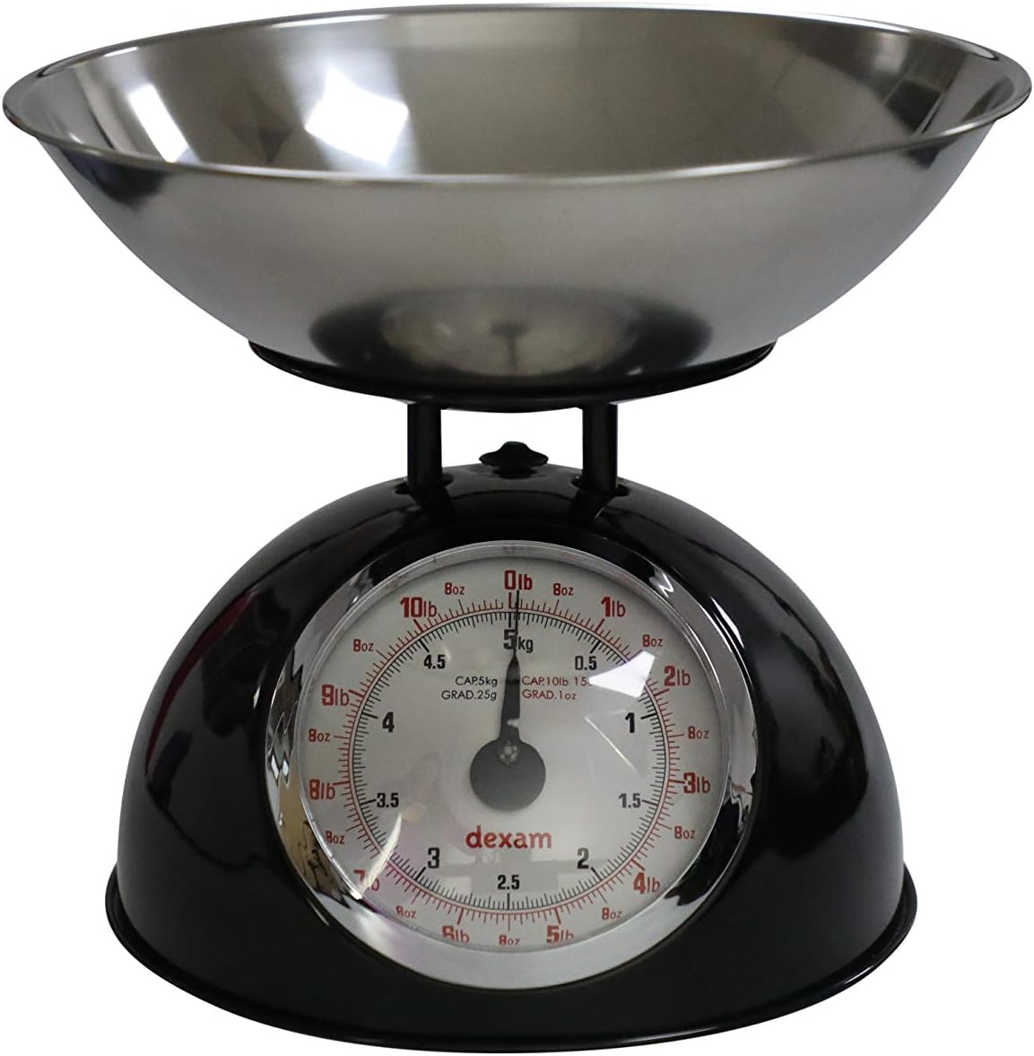 Dexam 17848104 Cream Retro Kitchen Scales with a large bowl, stainless ...