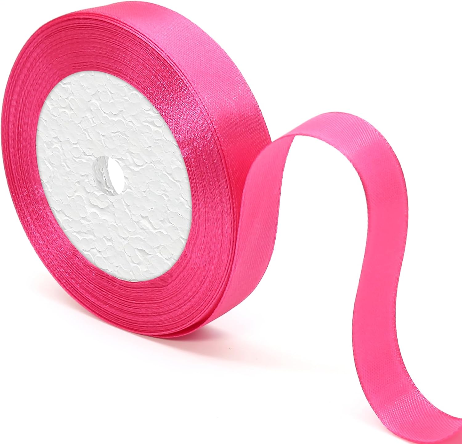 Amazon.com: Qjaiune Hot Pink Satin Ribbon - 5/8 Inch x 25 Yards ...