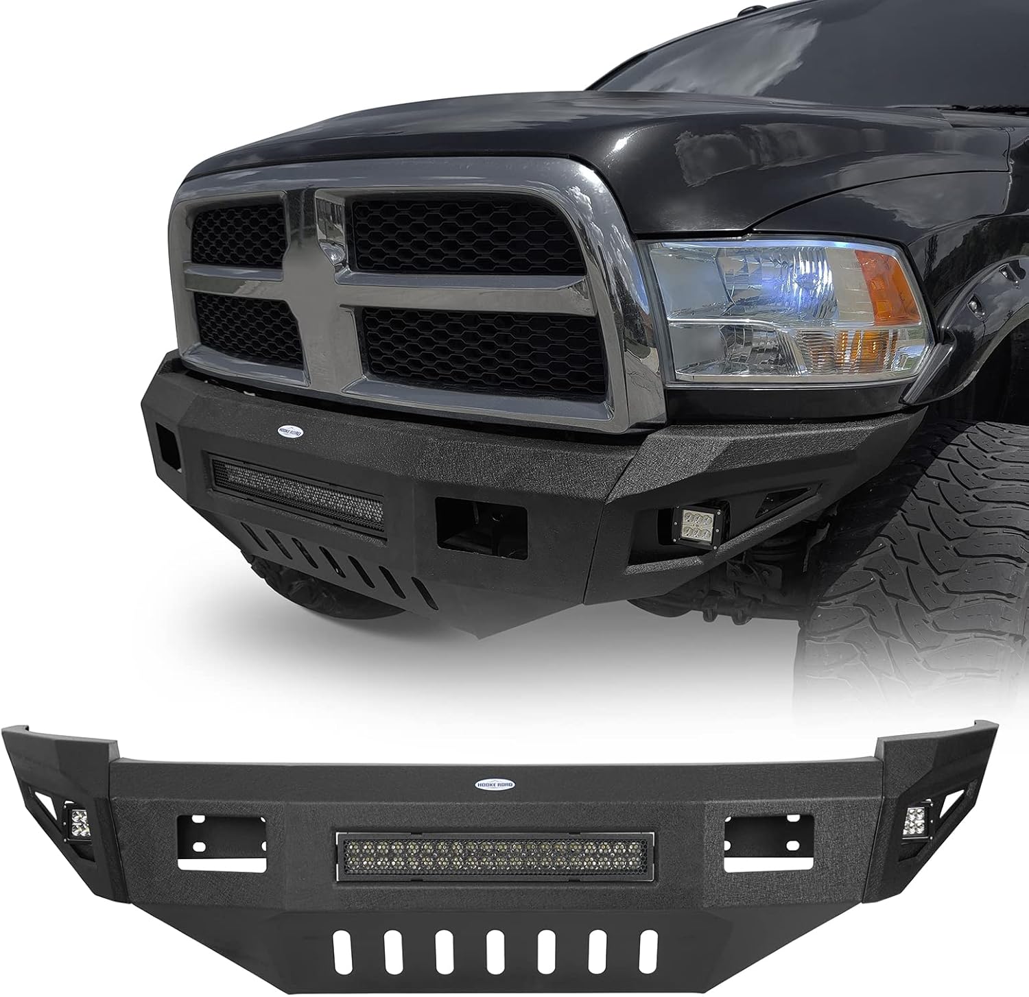 Buy Hooke Road Ram 2500 3500 Front Bumper for 2010-2018 Dodge Ram 2500 ...