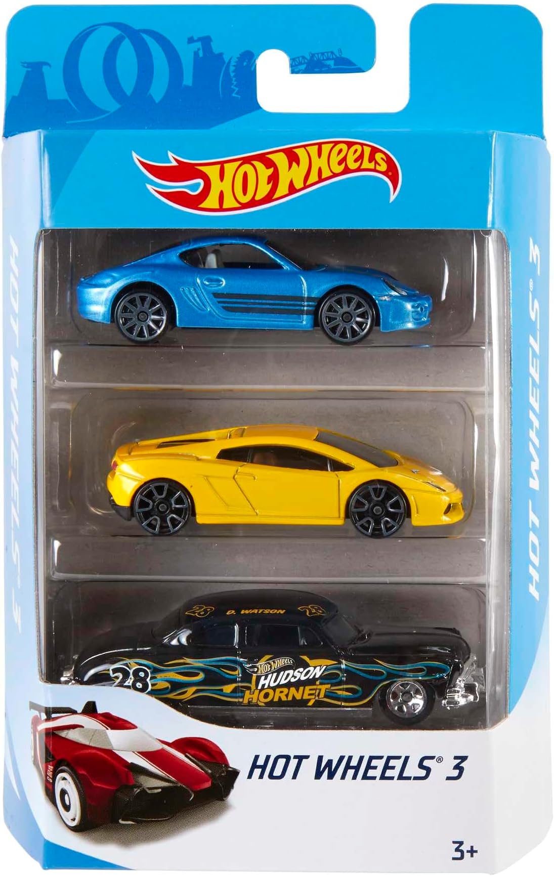 Hot Wheels Mattel (3 Pack) Plastic Cars, Design May Vary, Multicolor ...