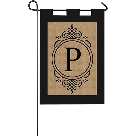 Amazon.com : Briarwood Lane Classic Monogram Letter P Garden Flag ...