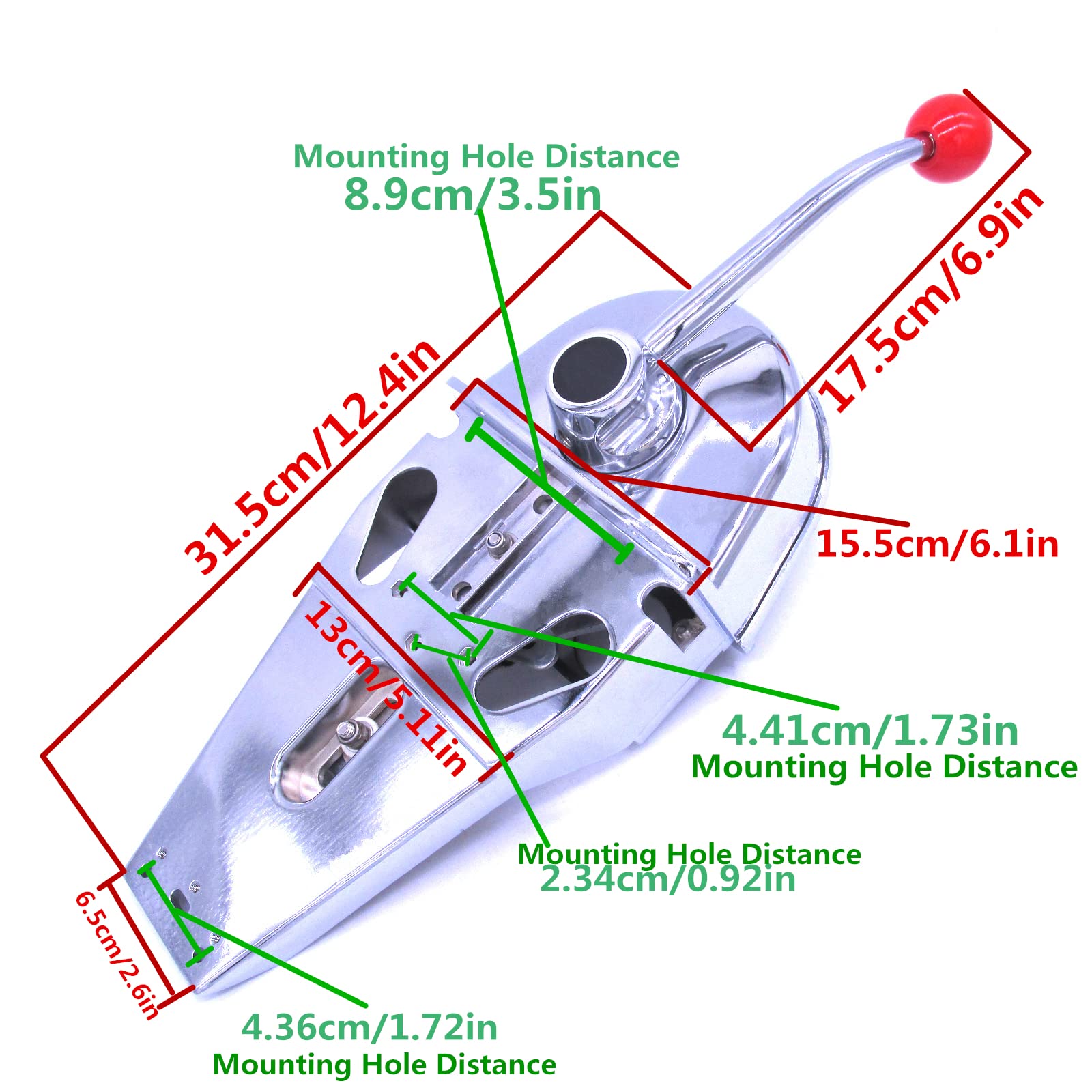 Snapklik.com : Top Mount Control Marine Boat Single Lever Handle Engine ...