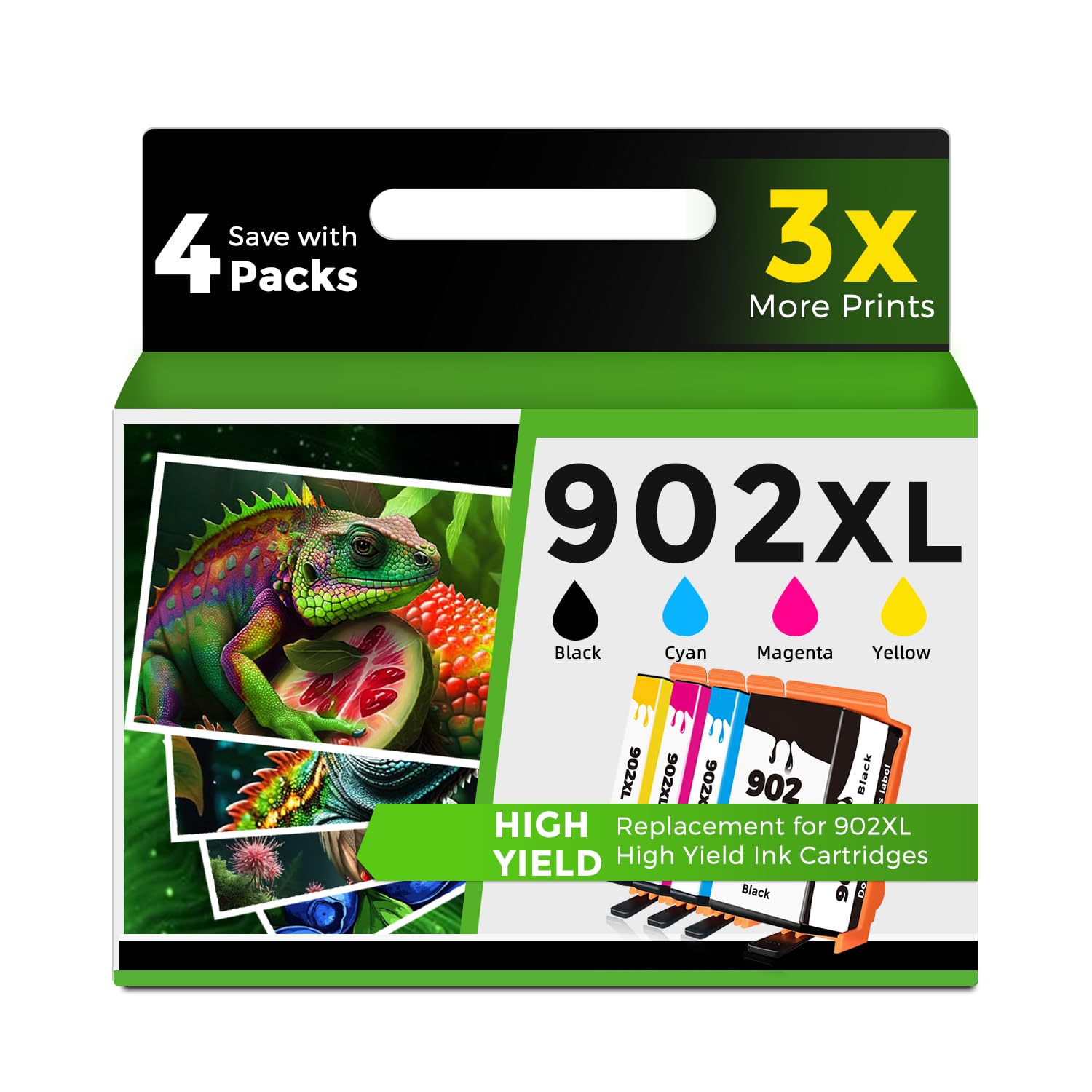 Amazon.com: 902XL Black Color Combo Pack Compatible Ink Cartridge ...
