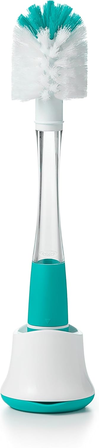 OXO Tot Soap Dispensing Bottle Brush with Stand, Teal : Amazon.com.au: Baby