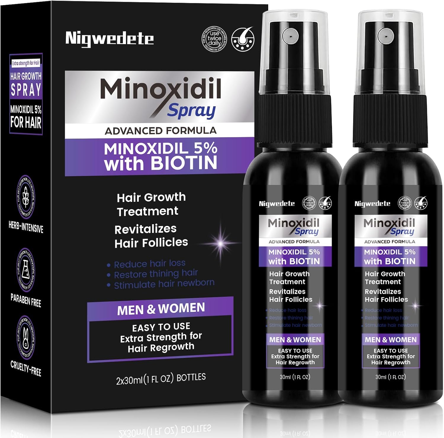 Nigwedete Minoxidil 5 for Men & Women, Advanced Topical Minoxidil 5% ...
