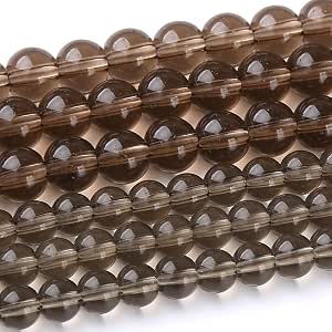 Amazon.com: 48PCS 8MM Tea Glass Stone Beads Energy Healing Beads for ...