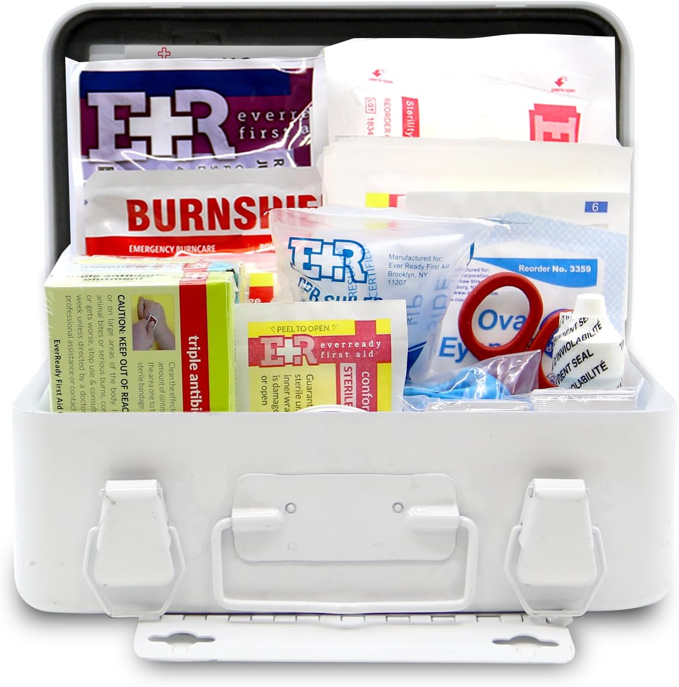 Amazon.com: Ever Ready First Aid 10 Person First Aid Kit with Metal ...