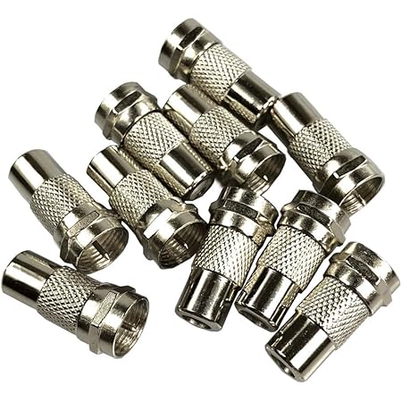 Amazon.com: F Type Male to RCA Female Coax Cable Connector Adapter of ...