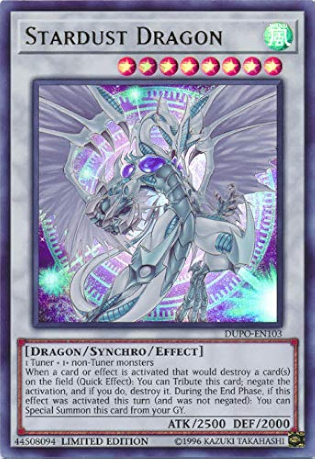YU-GI-OH! - Tarjeta Coleccionable - Dragón Stardust - Ultra Rare ...