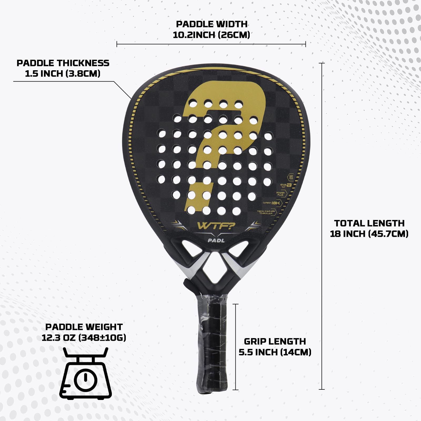 Snapklik.com : EVA Memory Padel Tennis Rackets 3D Surface Super ...