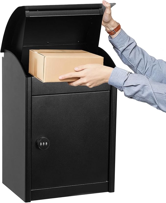 ilkqeppe Parcel Box Outdoor Delivery Box for Parcels, Weatherproof ...