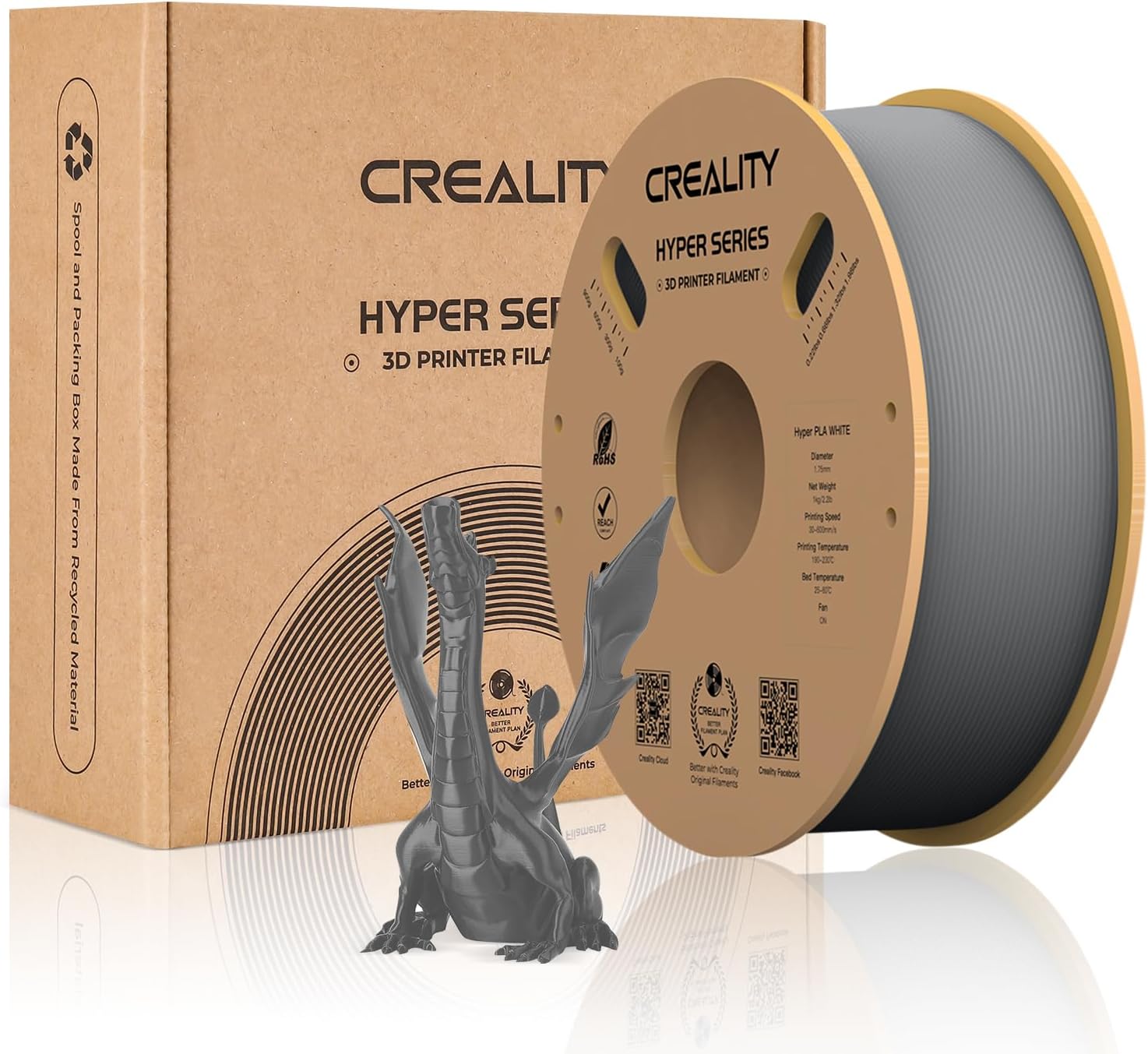 Creality Official PLA Filament Hyper Series PLA Super Printing Speed 30-600mm/s 1.75mm 1KG Spool ...