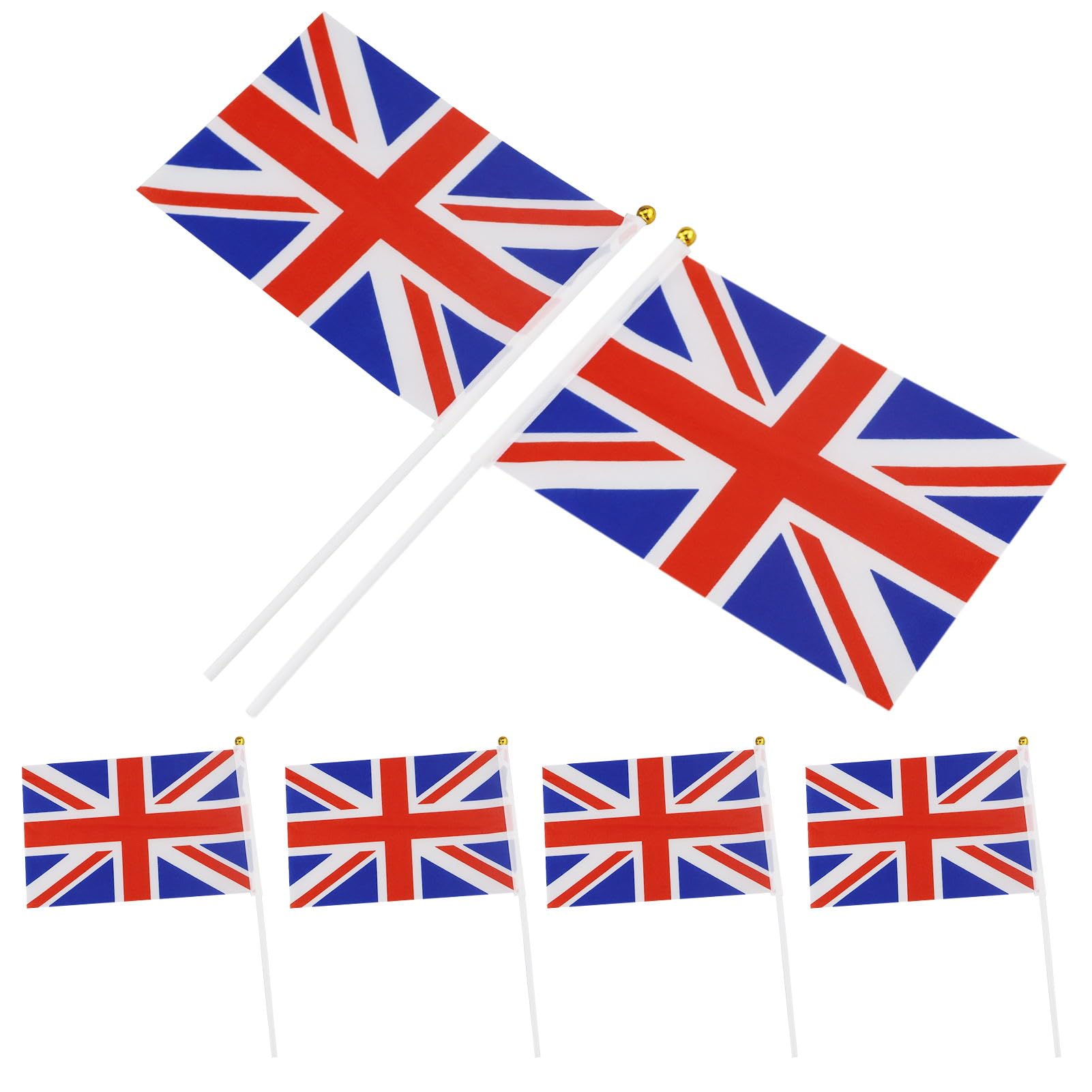 British Flag 20Pcs, British Stick Flag UK Hand Wave Small Flags 14x21cm ...