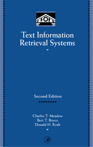 『Text Information Retrieval Systems』｜感想・レビュー - 読書メーター