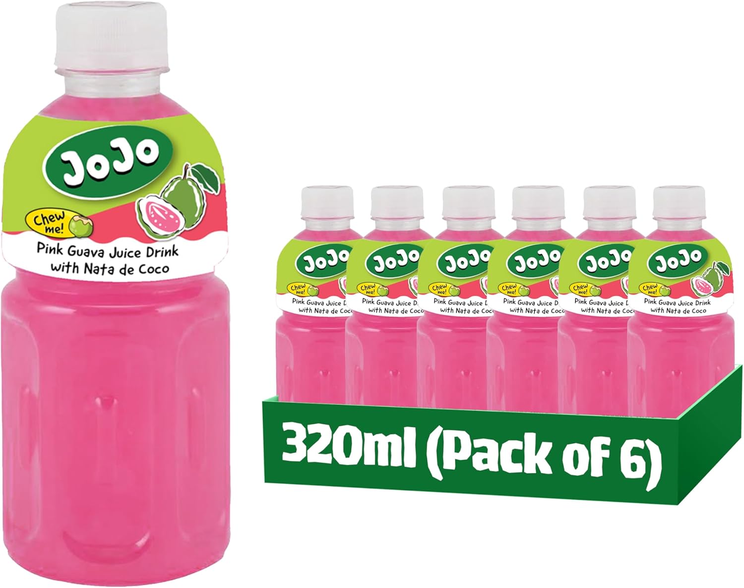 JoJo Pink Guava Flavoured Drink with Nata De Coco | Refreshing ...