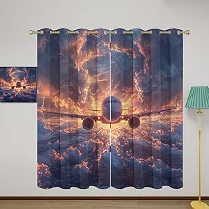Amazon.com: Airplane Blackout Curtains for Girls Boy Home Decor ...