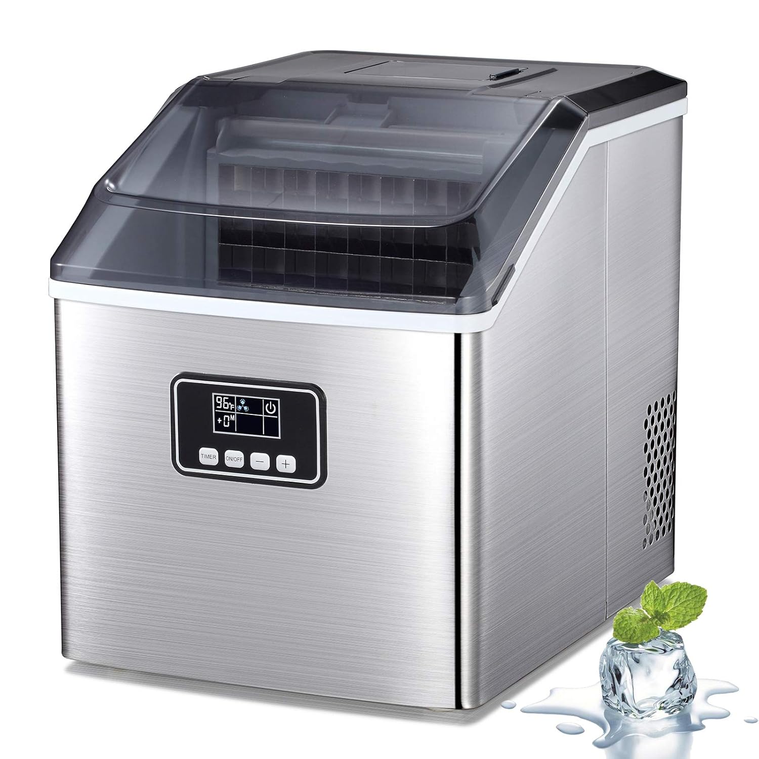 Amazon.com: Kismile Counter top Ice Maker Machine,40LBS/24H Ice Machine ...