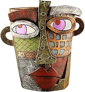 Amazon.com : AONYAYBM Graffiti Colorful Face Planters Pot, Head Garden ...