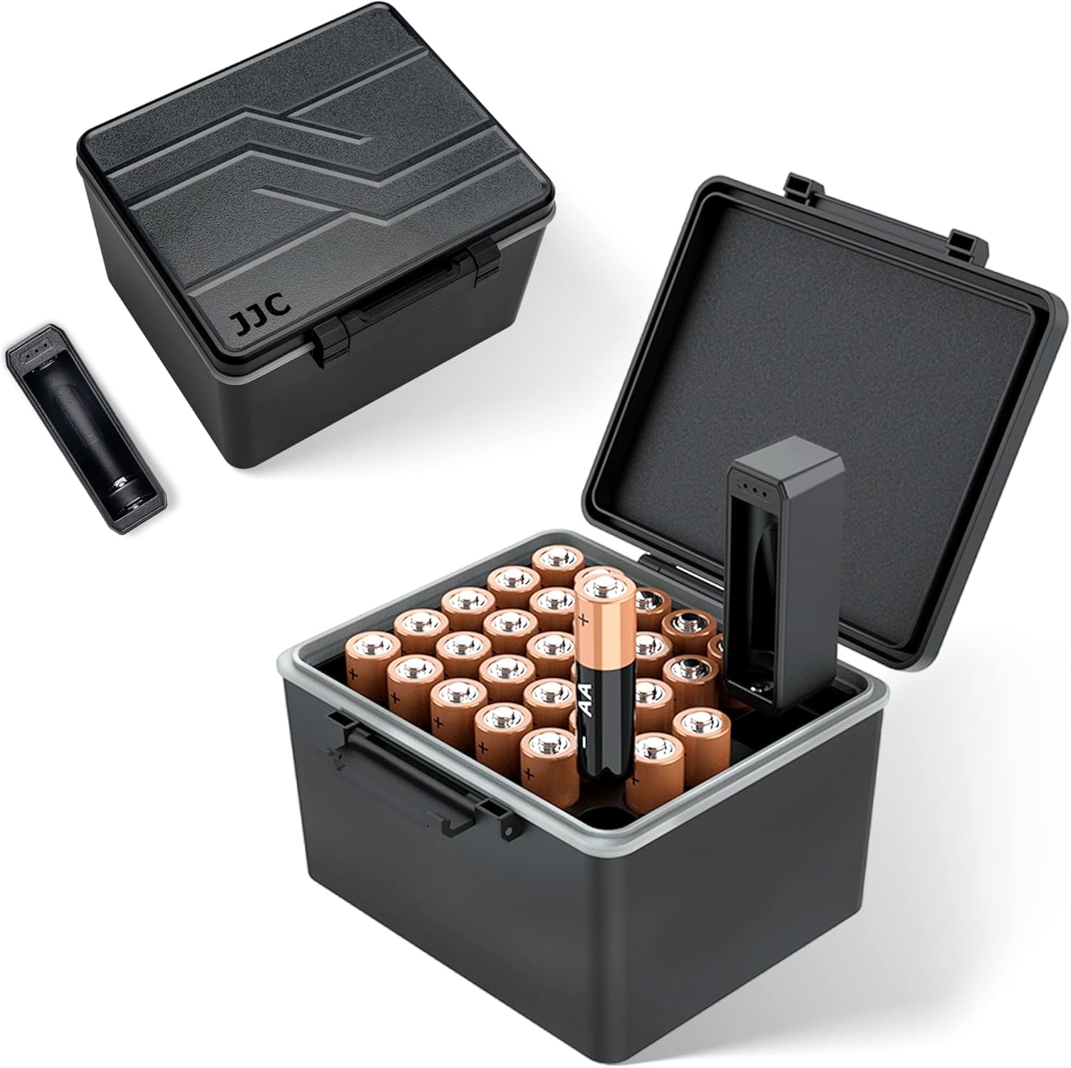 Amazon.com: JJC 28 Slots AA Double A Battery Case Holder with Removable ...