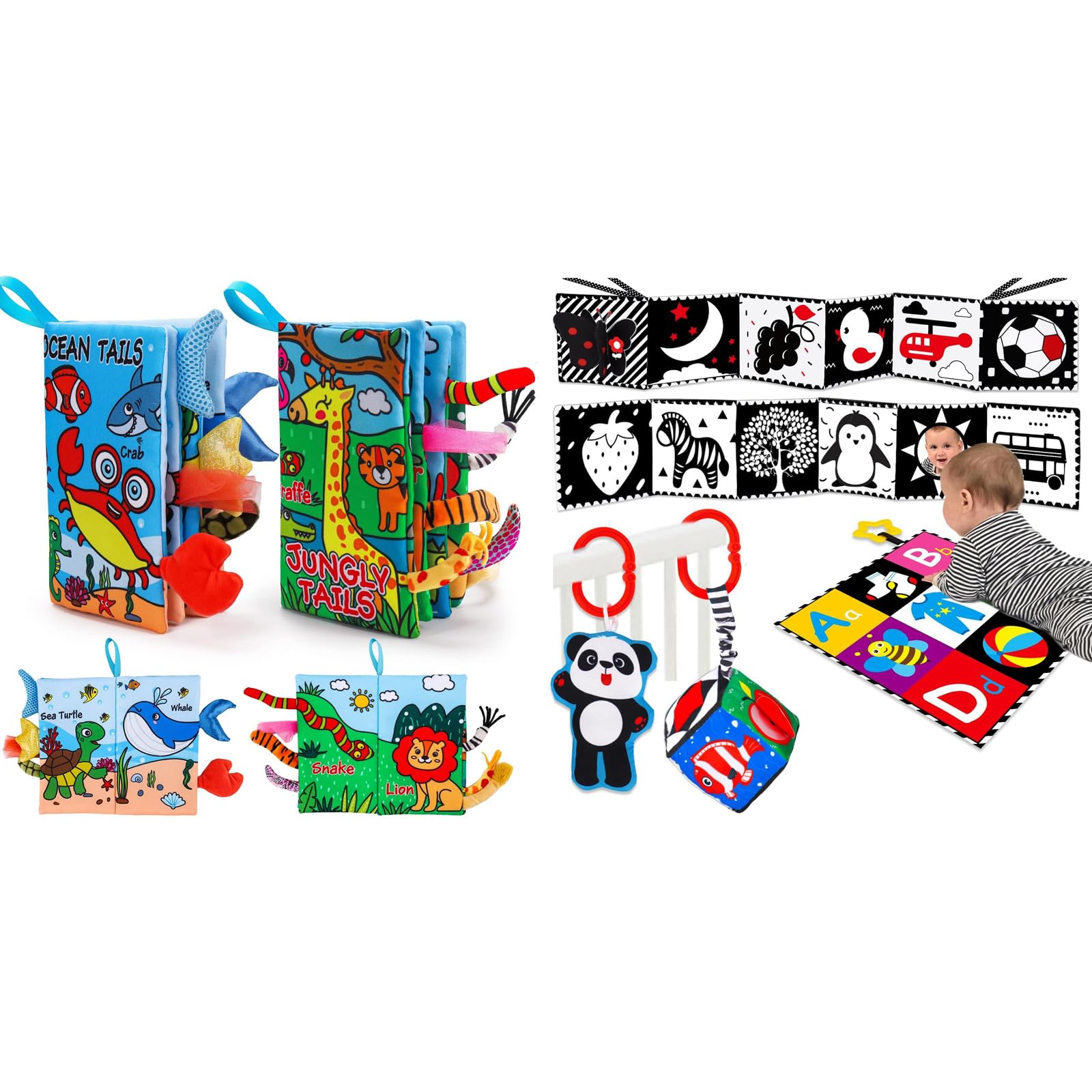Amazon.com : Thremhoo Books Set High Contrast Toys : Baby