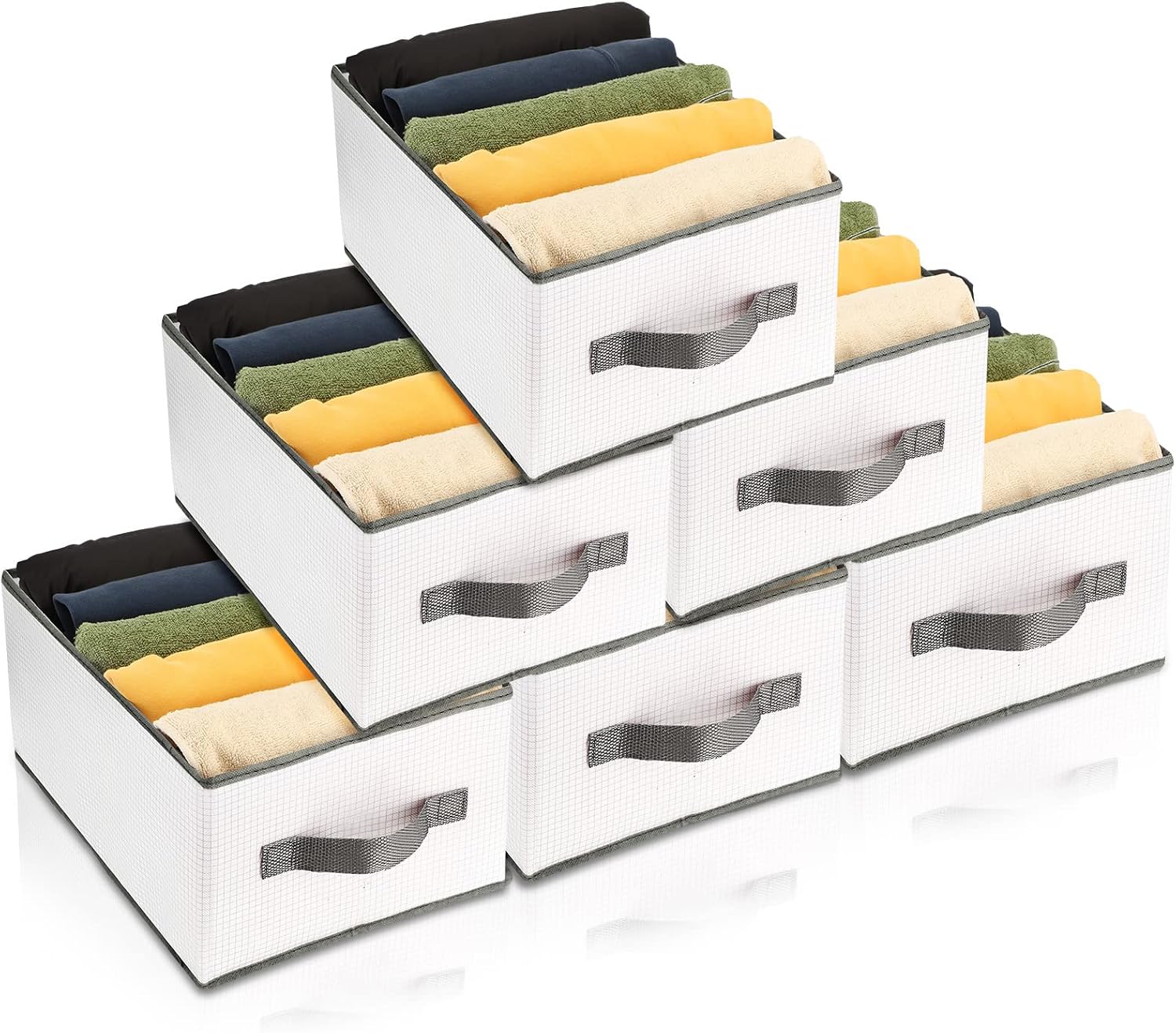 Amazon.com: 6 Pcs Wardrobe Clothes Organizer Clothing Drawer Organizers ...