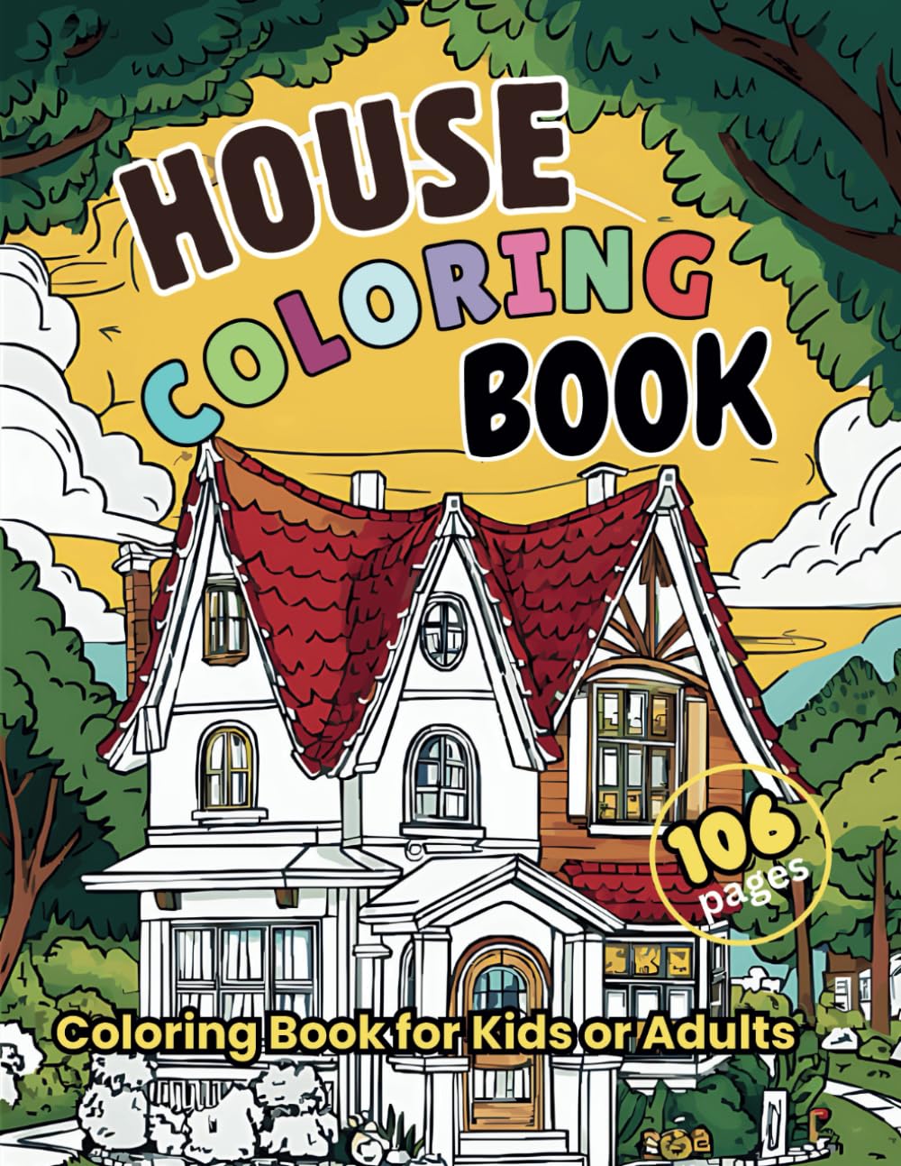 Amazon.com: HOUSE COLORING BOOK: Color Your Dream Home- A Relaxing ...