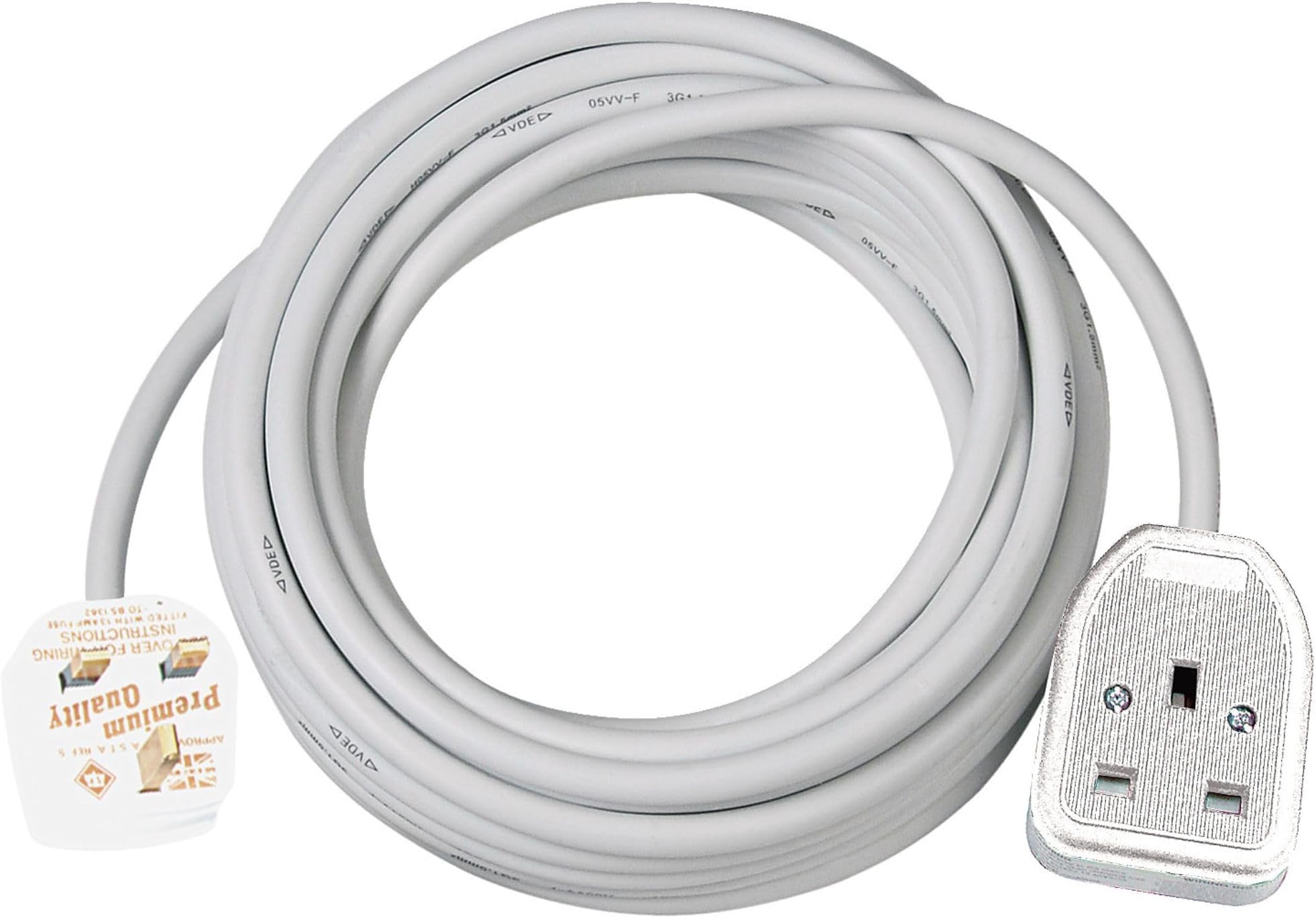 PRO ELEC PELB1503 1 Gang Extension Lead White, 3m: Amazon.co.uk ...
