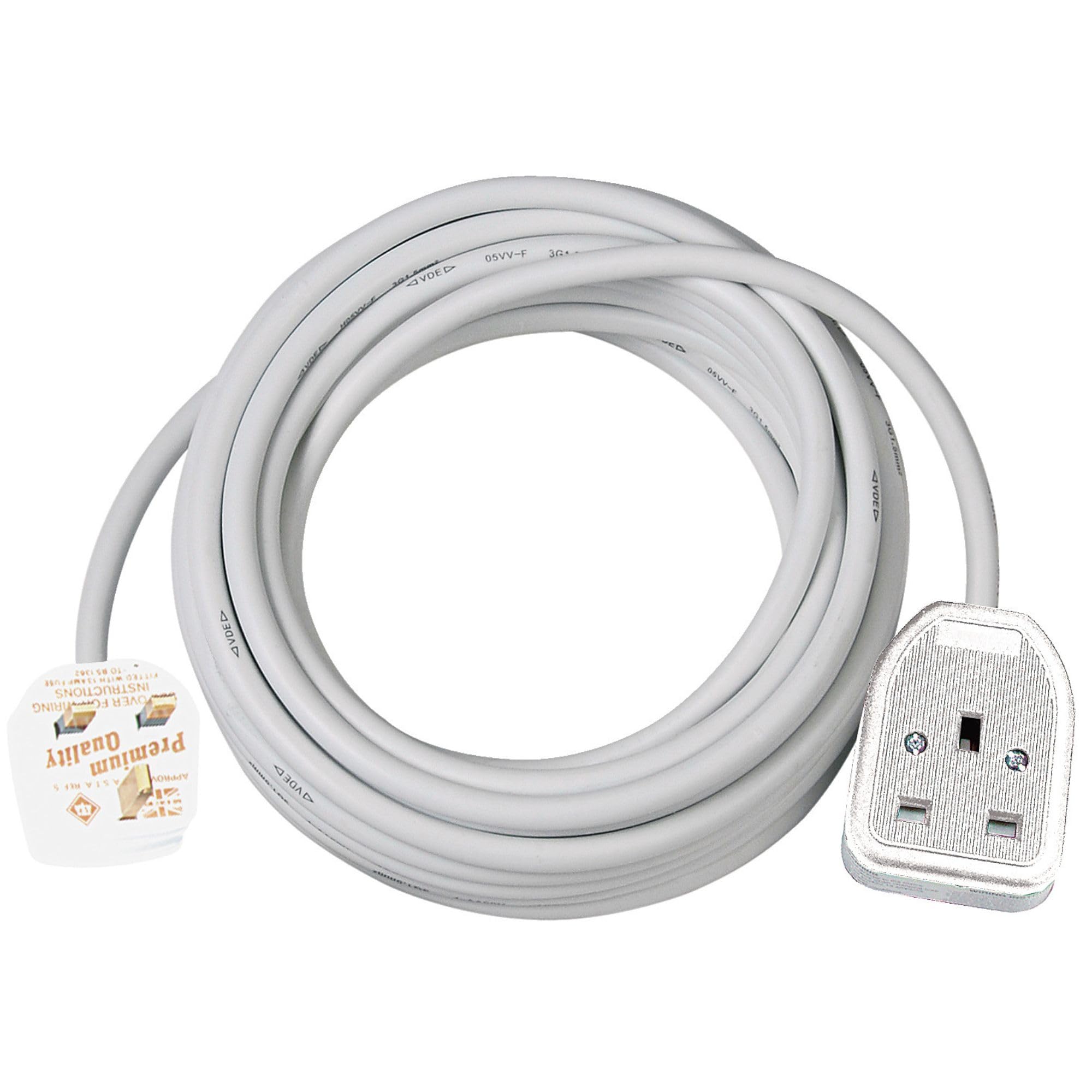Brennenstuhl Extension Cable for Home and Office (2m Cable for Indoor ...