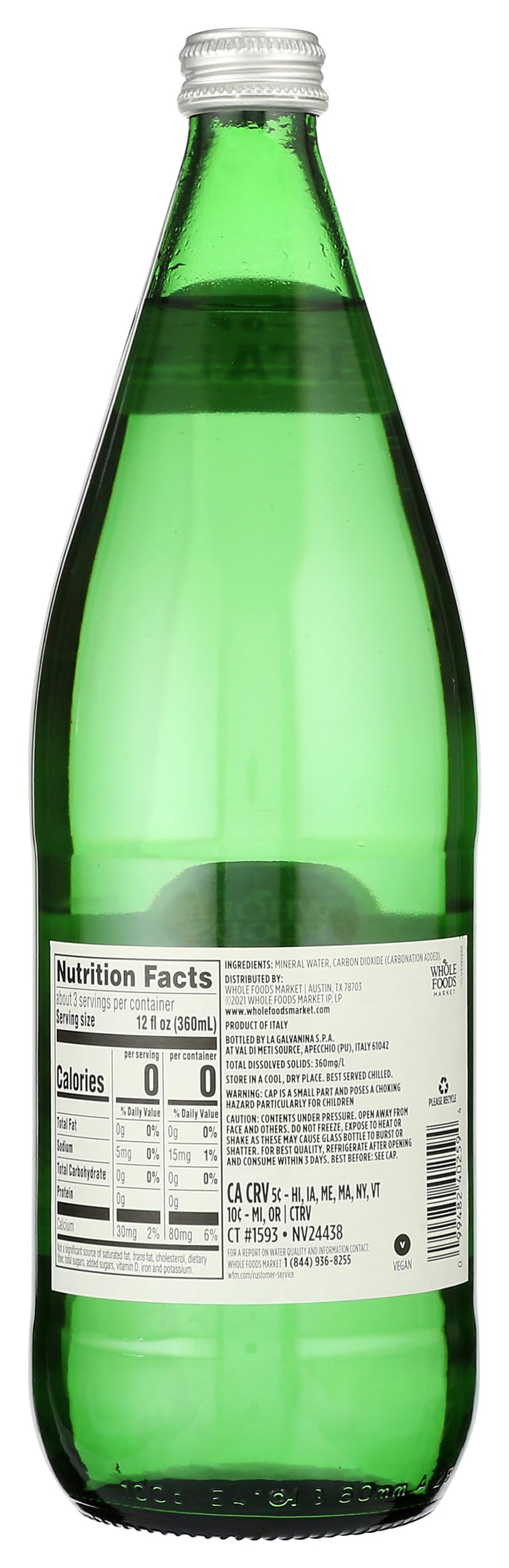 Snapklik.com : Italian Sparkling Mineral Water, 33.8 Fl Oz