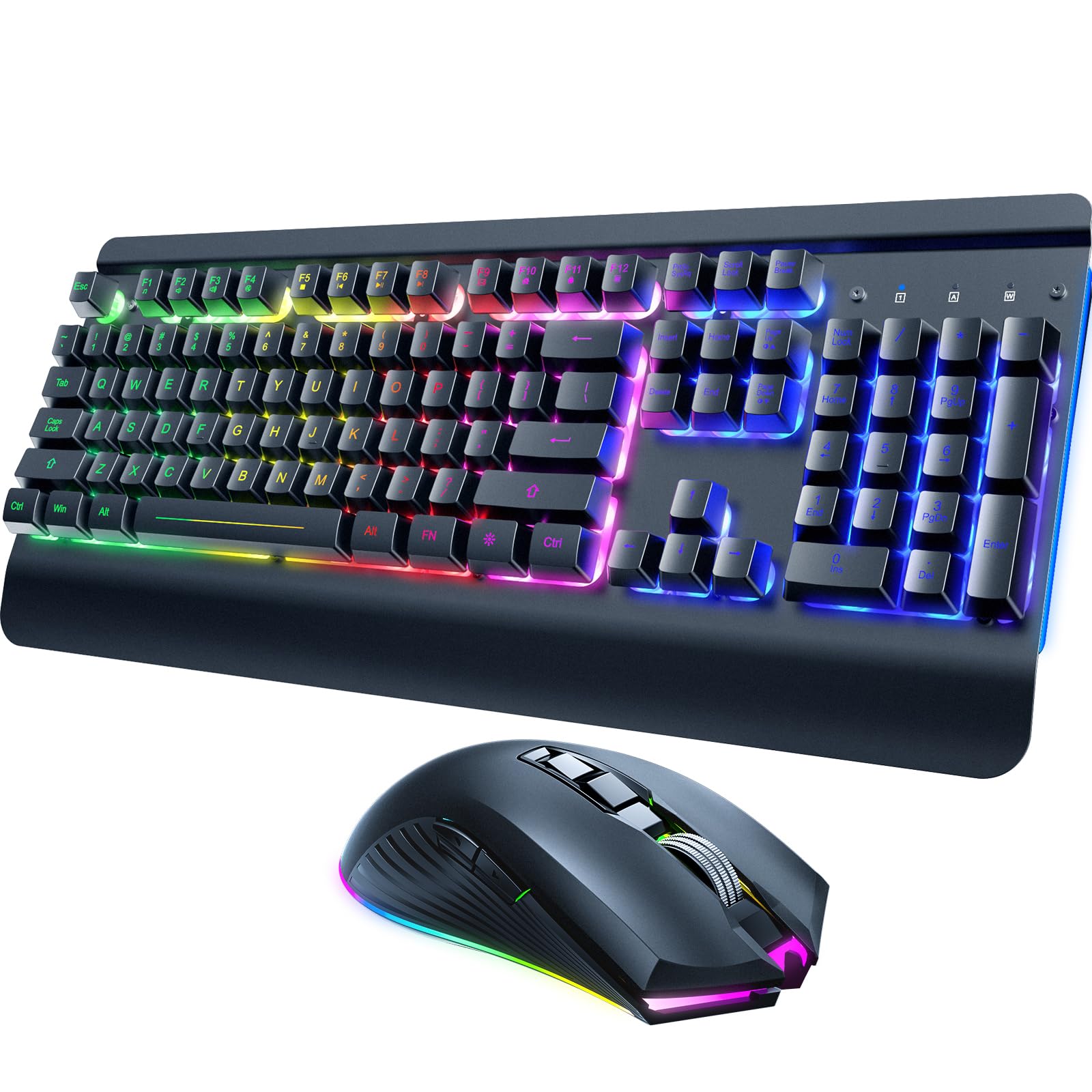 Amazon.com: RisoPhy Wireless Gaming Keyboard and Mouse Combo, Metal ...