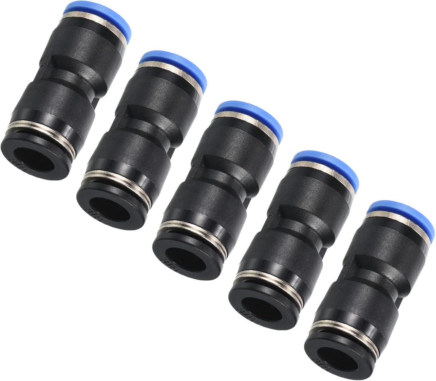 TA-VIGOR 3/8" to 10mm Push to Connect Fittings, 5 Pack Straight Union ...