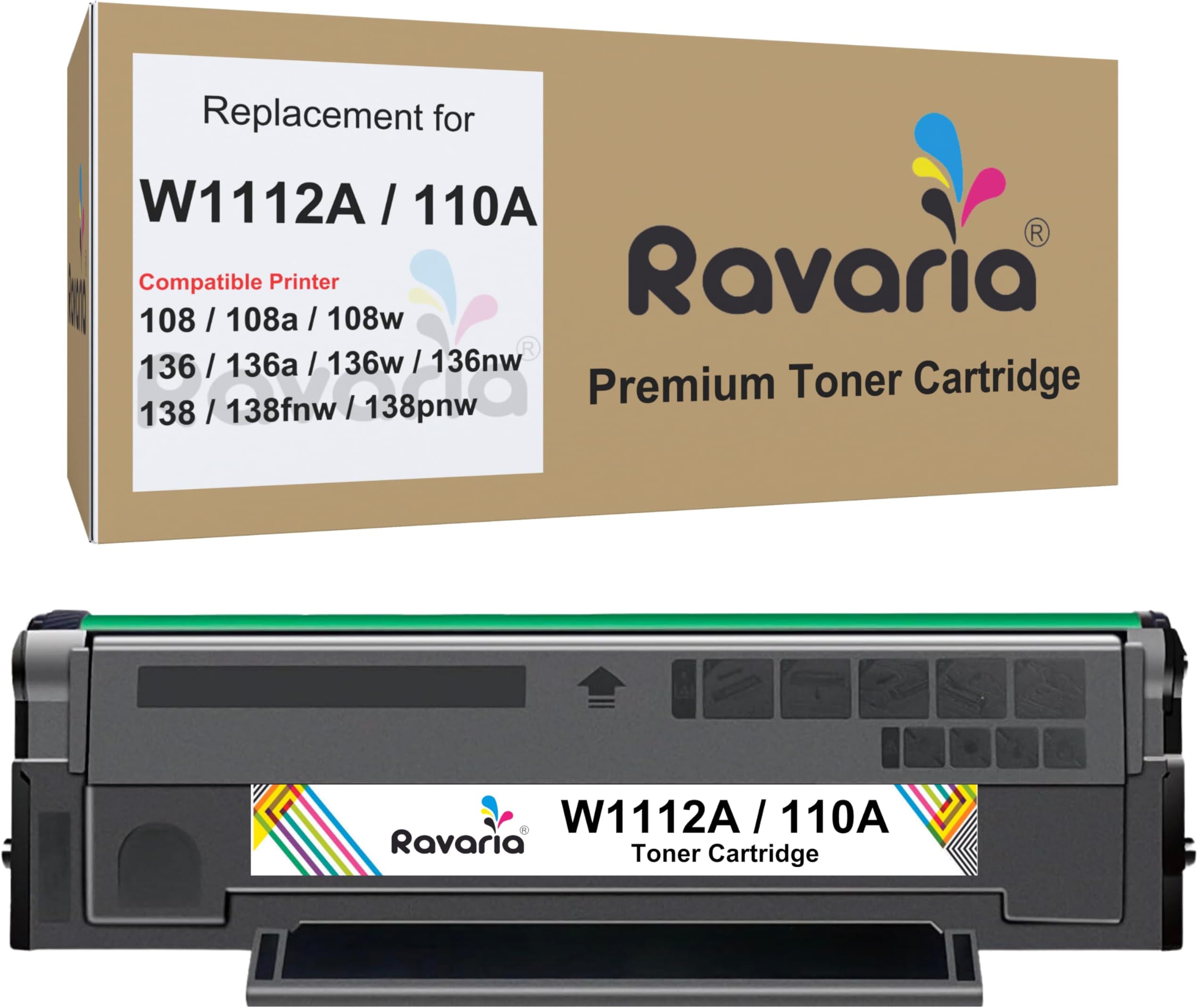 Ravaria W1112A / 110A Compatible Black Toner Cartridge for HP 110A ...
