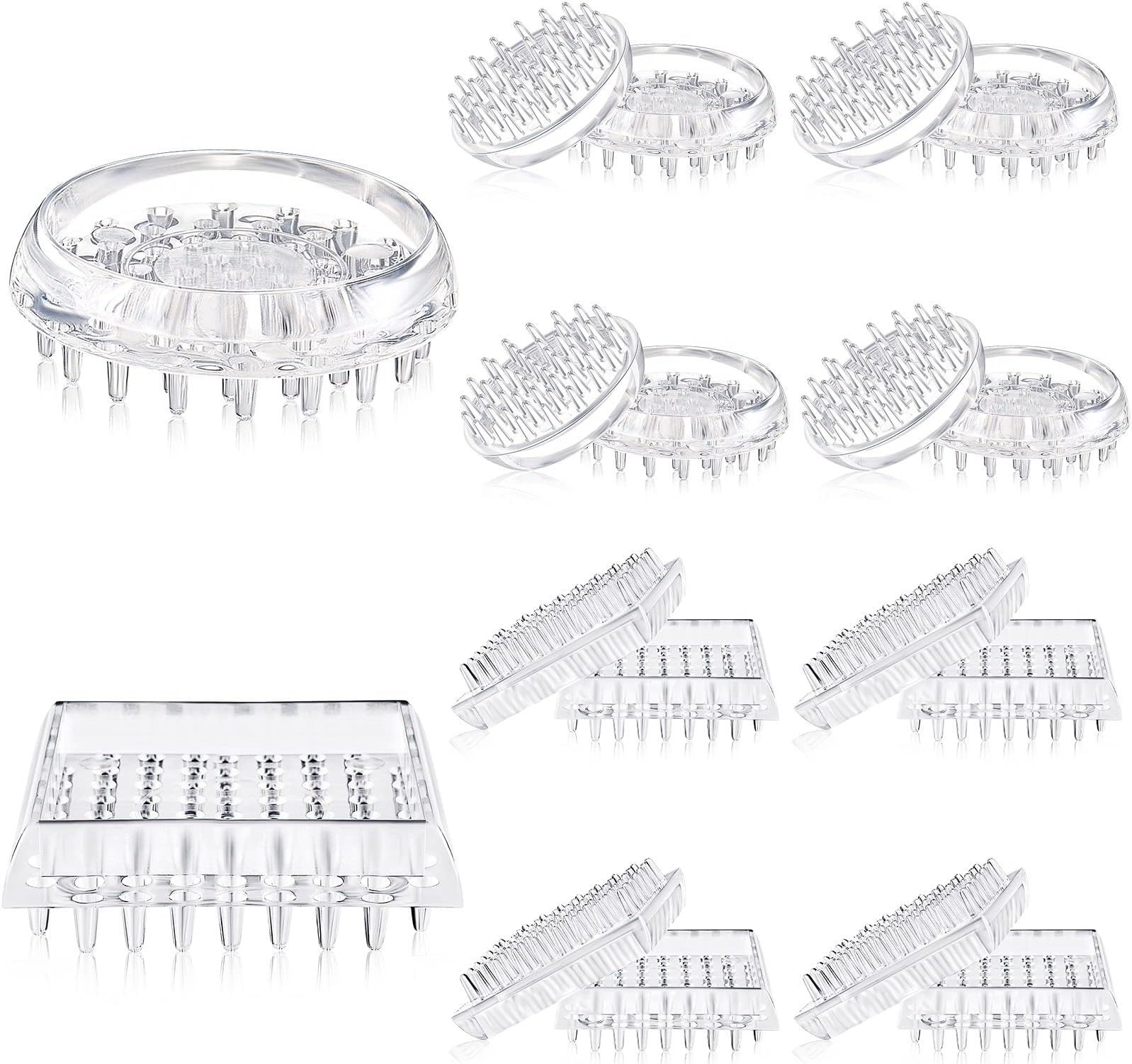 Carpet Protectors Spiked Caster Cups Clear Transparent Plastic Caster ...