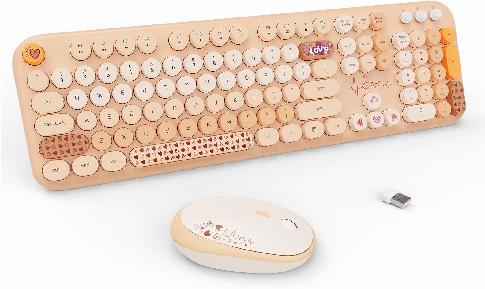 Amazon.com: FOPETT Wireless Keyboard and Mouse Combo - 2.4G Full-Sized ...