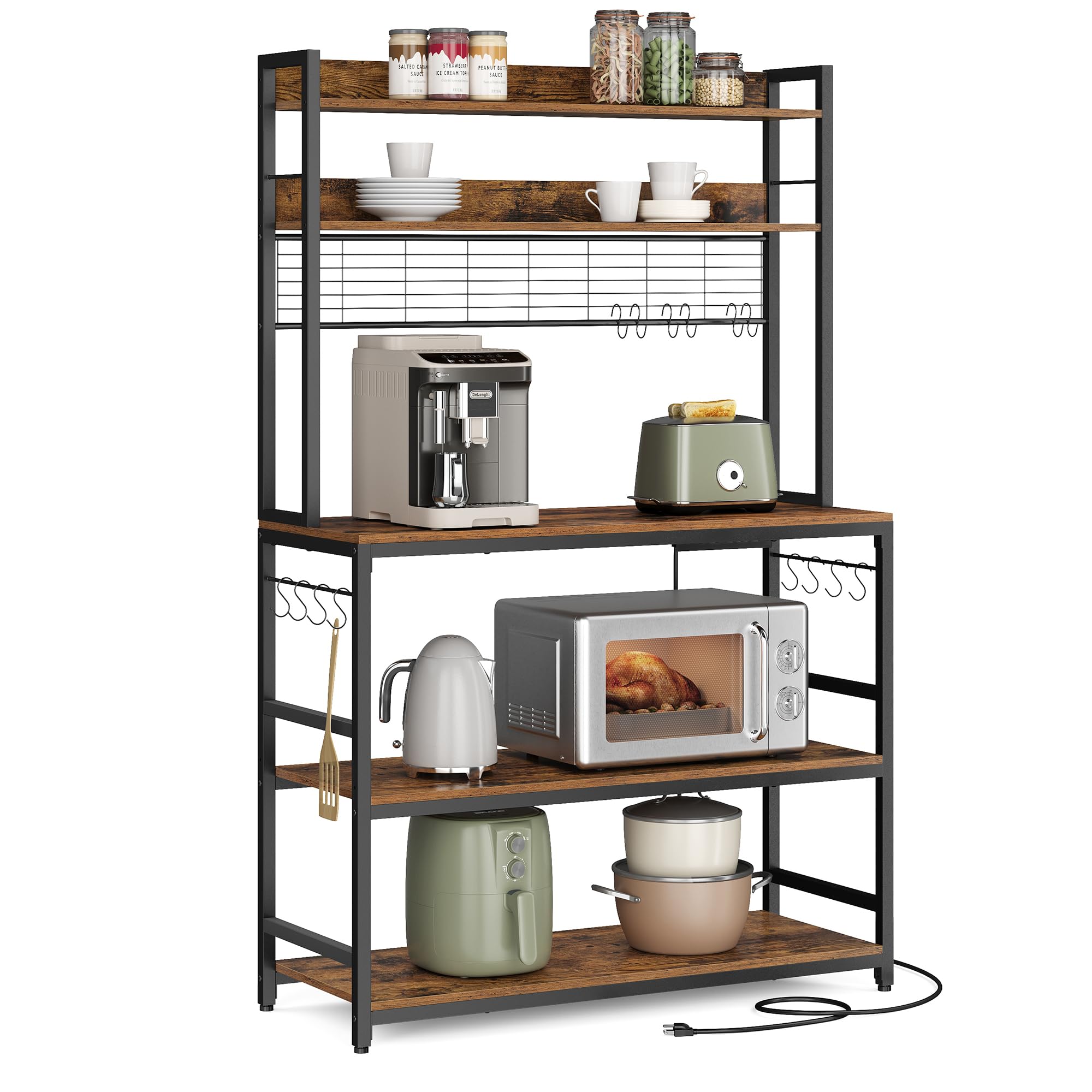 Snapklik.com : VASAGLE Hutch Bakers Rack