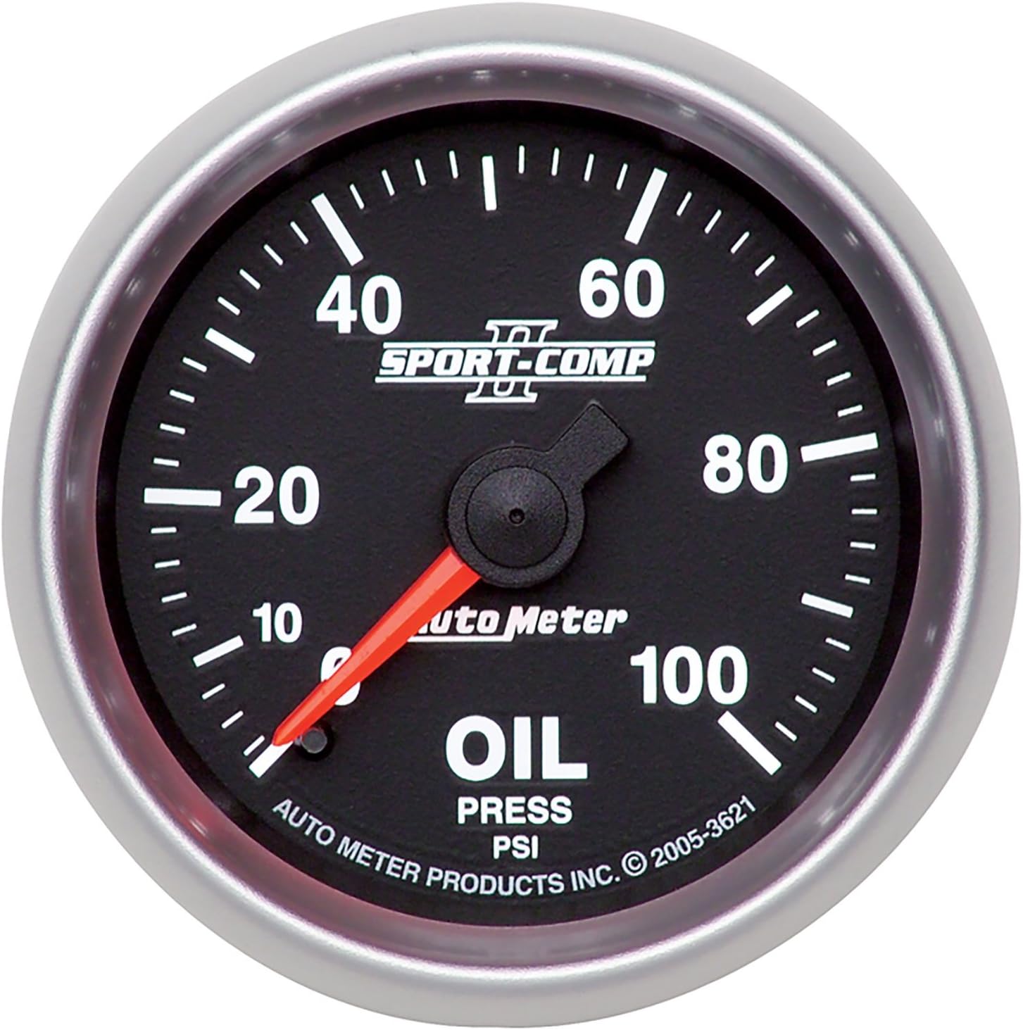 Auto Meter 3621 2-1/16" 0-100 PSI Mechanical Oil Pressure Gauge, Oil ...