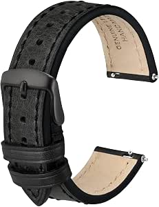 Anbeer Vintage Leather Watch Band,18mm Quick Release Replacement Calf ...