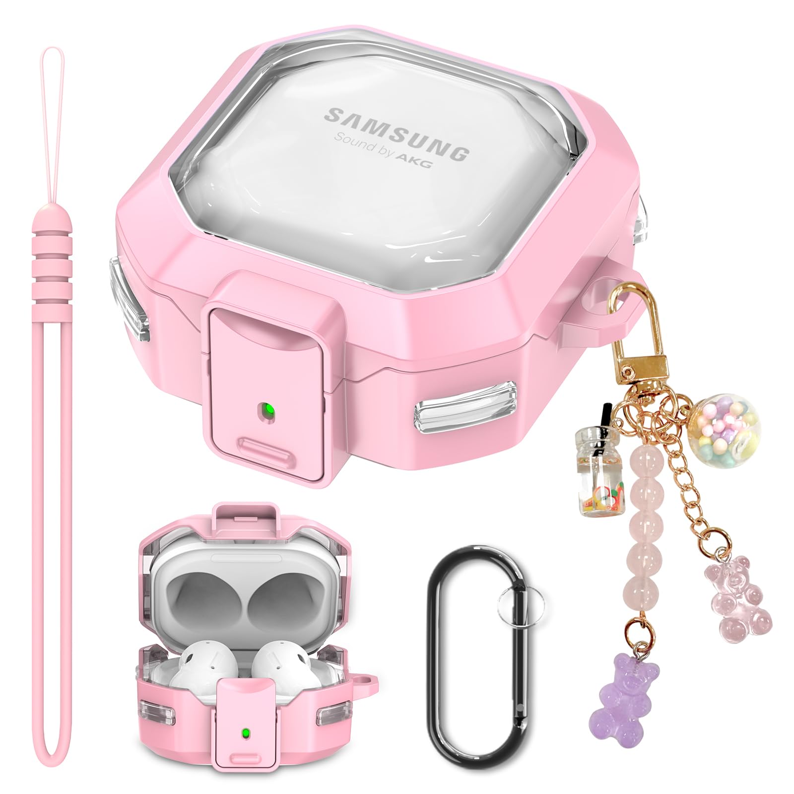 Amazon.com: Secure Lock Clear Case for Samsung Galaxy Buds FE/Galaxy ...