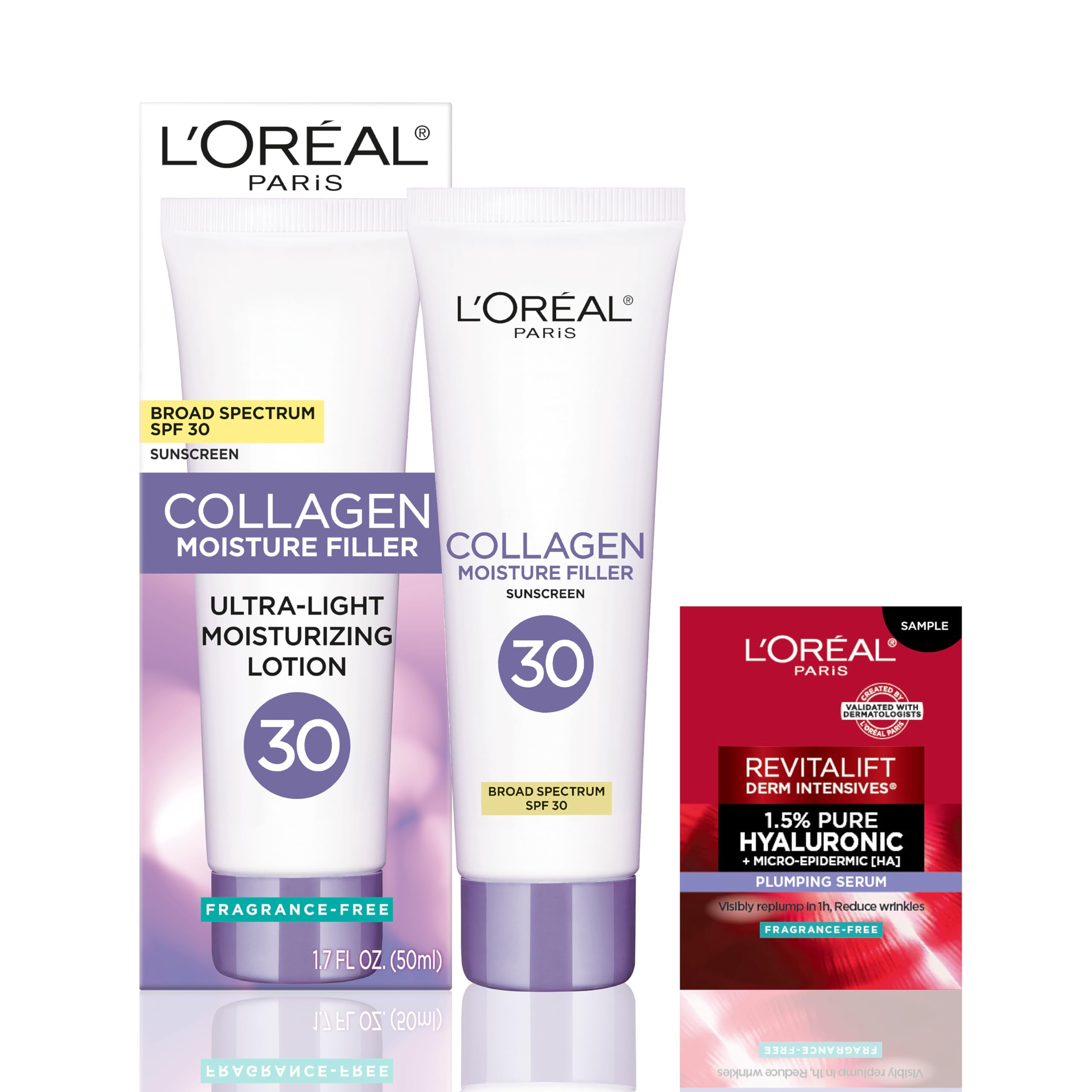 Amazon.com: L'Oreal Paris Collagen Moisture Filler Face Cream with ...