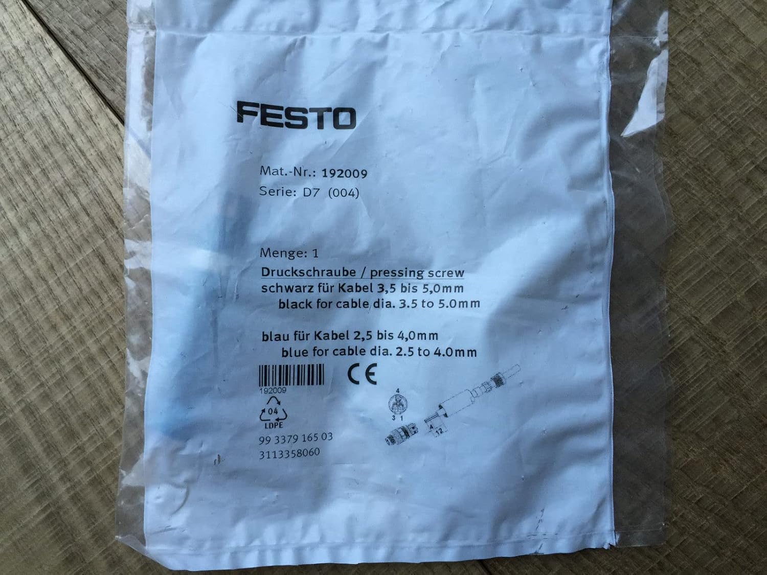 Festo 192009 SEA-3GS-M8-S Sensor Socket: Amazon.com: Industrial ...