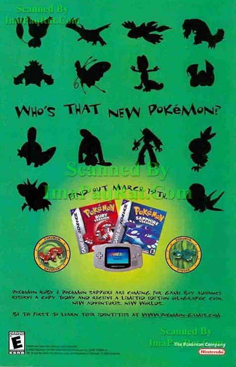 Amazon.com: Pokemon: Gameboy Advance: Ruby/Sapphire: Great Original ...