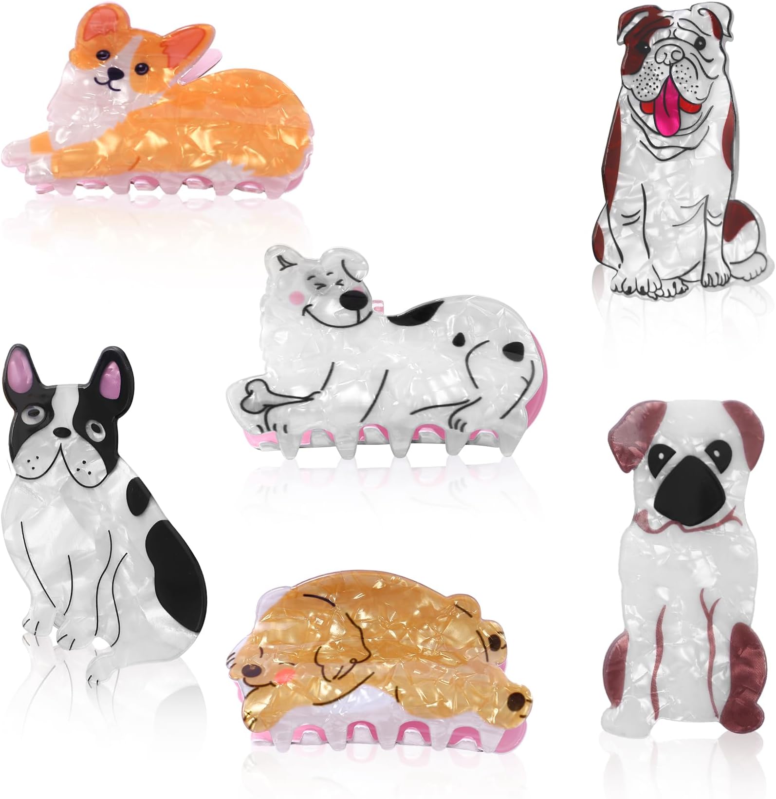 Amazon.com : Kogcmeetl 6 Pcs Dog Hair Clips, Cute Small Claw Clips for ...