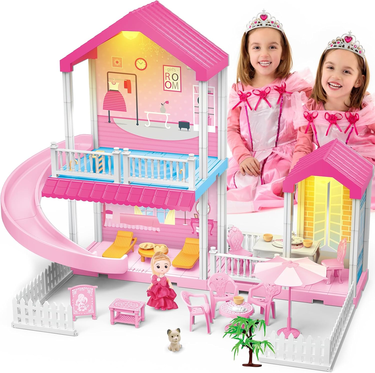 Amazon.com: Neragron Doll Dollhouse Toys, Girls Dream Dollhouse with ...