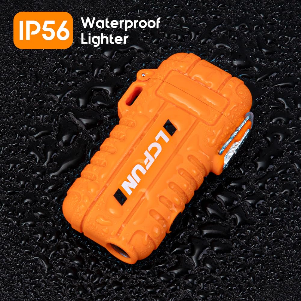 LcFun 2 Pack Waterproof Lighter, Torch Lighter, Electric Lighter USB-C ...