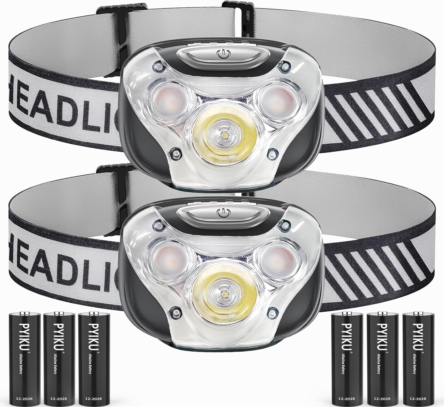 Amazon.com: GMSOUD Headlamp 2Pack, 1100 Lumen Bright LED Head Lamp with ...