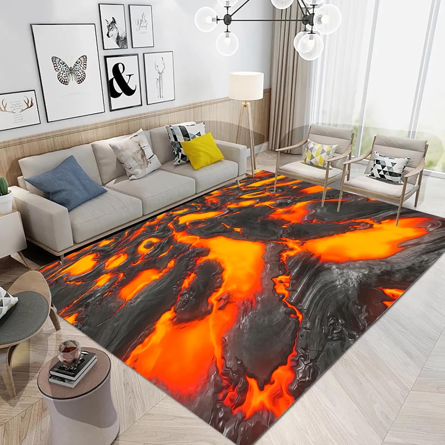 Amazon.com: SUICRA The Floor is Lava Rug for Kids 3D Lava Rugs for ...